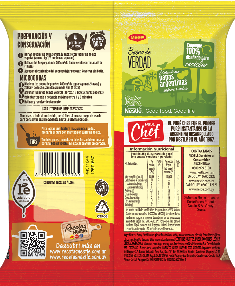 CHEF Pure de Papas 100g | Shop Nestlé