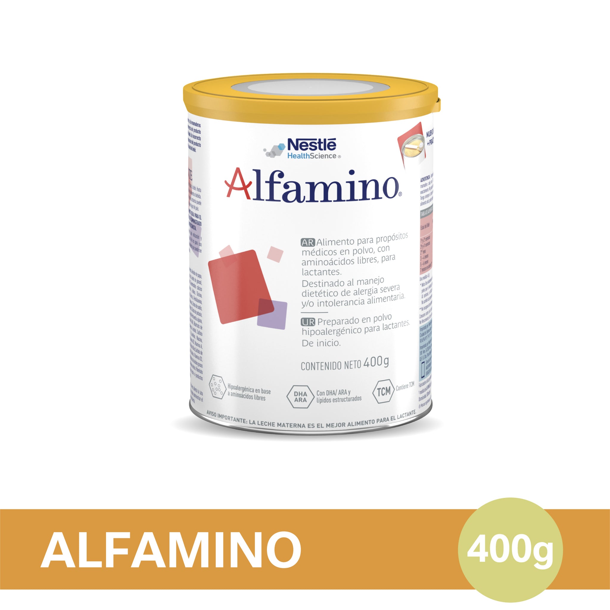 Fórmula Alfamino Lata 400 Gr | Shop Nestlé